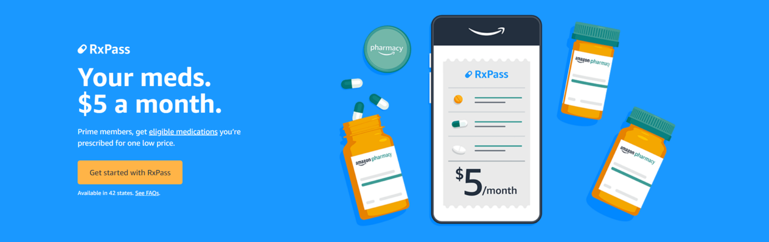 Amazon Launches RxPass, $5 a Month for Unlimited Prescription Meds