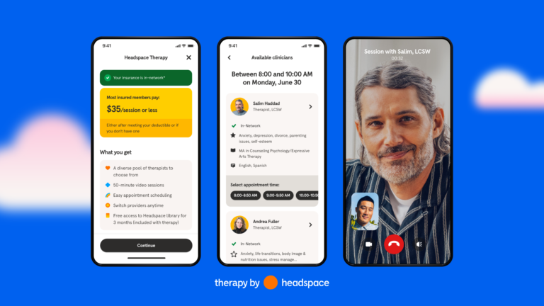 Headspace Launches Insurance-Covered Therapy Direct to Consumers