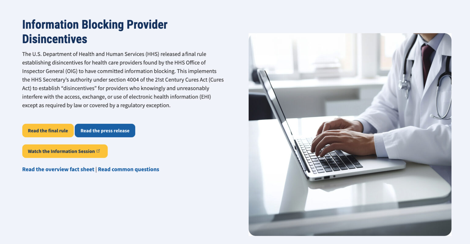 HHS Announces Crackdown on Information Blocking to Empower Patients and ...