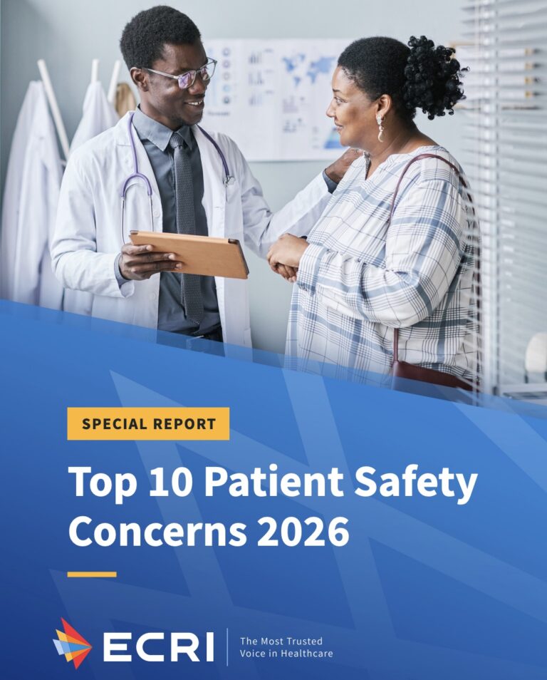 ECRI Releases 2026 Top 10 Patient Safety Concerns Highlighting AI ...